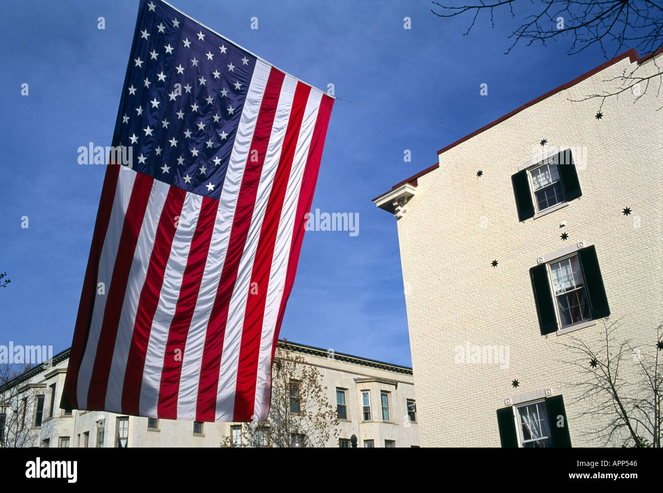 American Flag in Georgetown, Washington D.C Stock Photo - Alamy