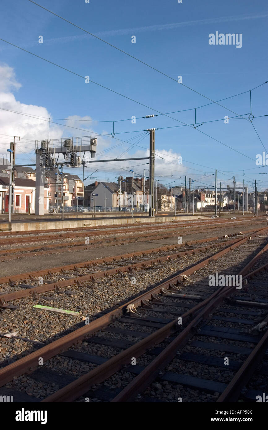 Rail station in France Stock Photo - Alamy