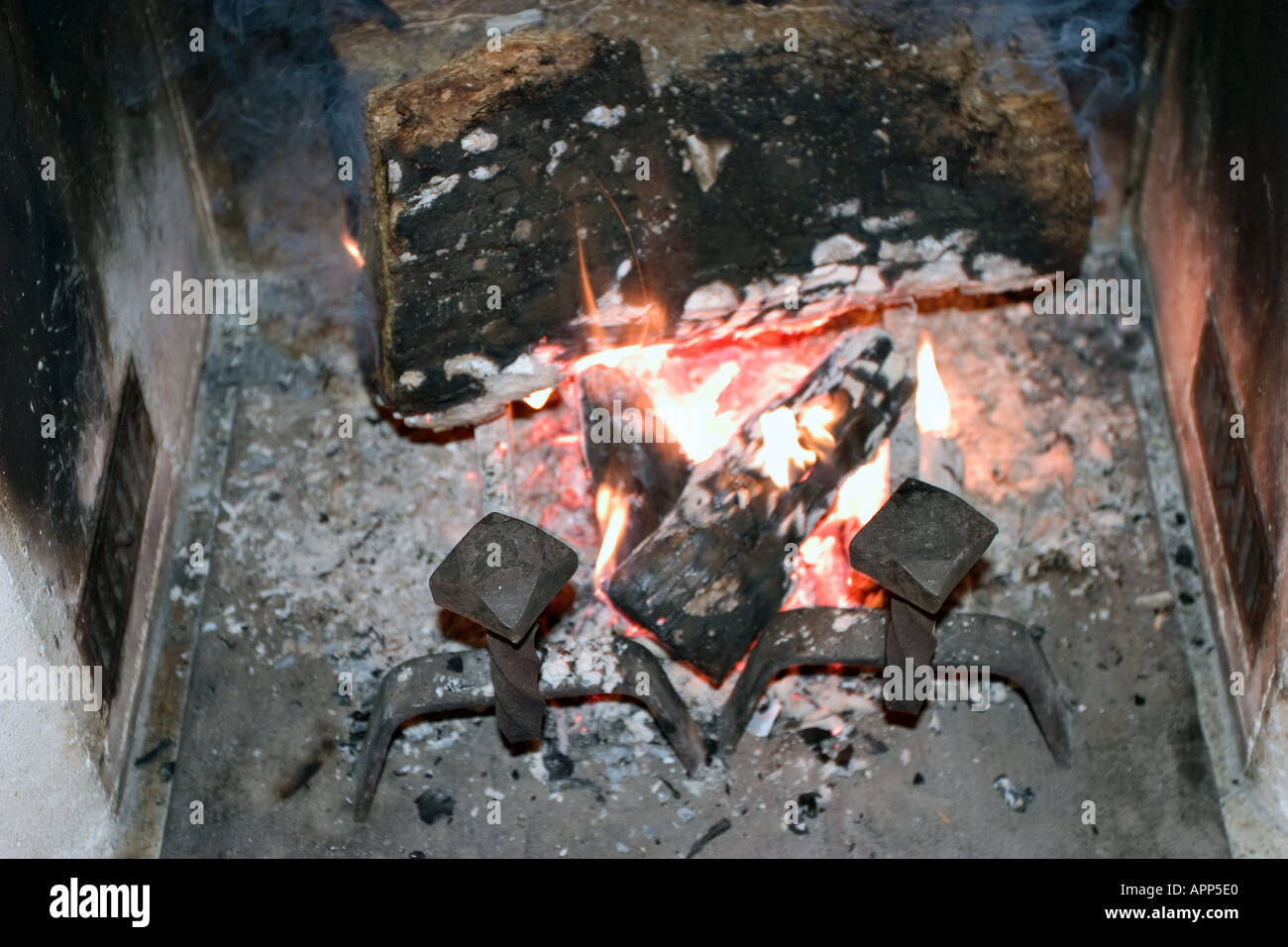 Indoor Fire place Stock Photo - Alamy