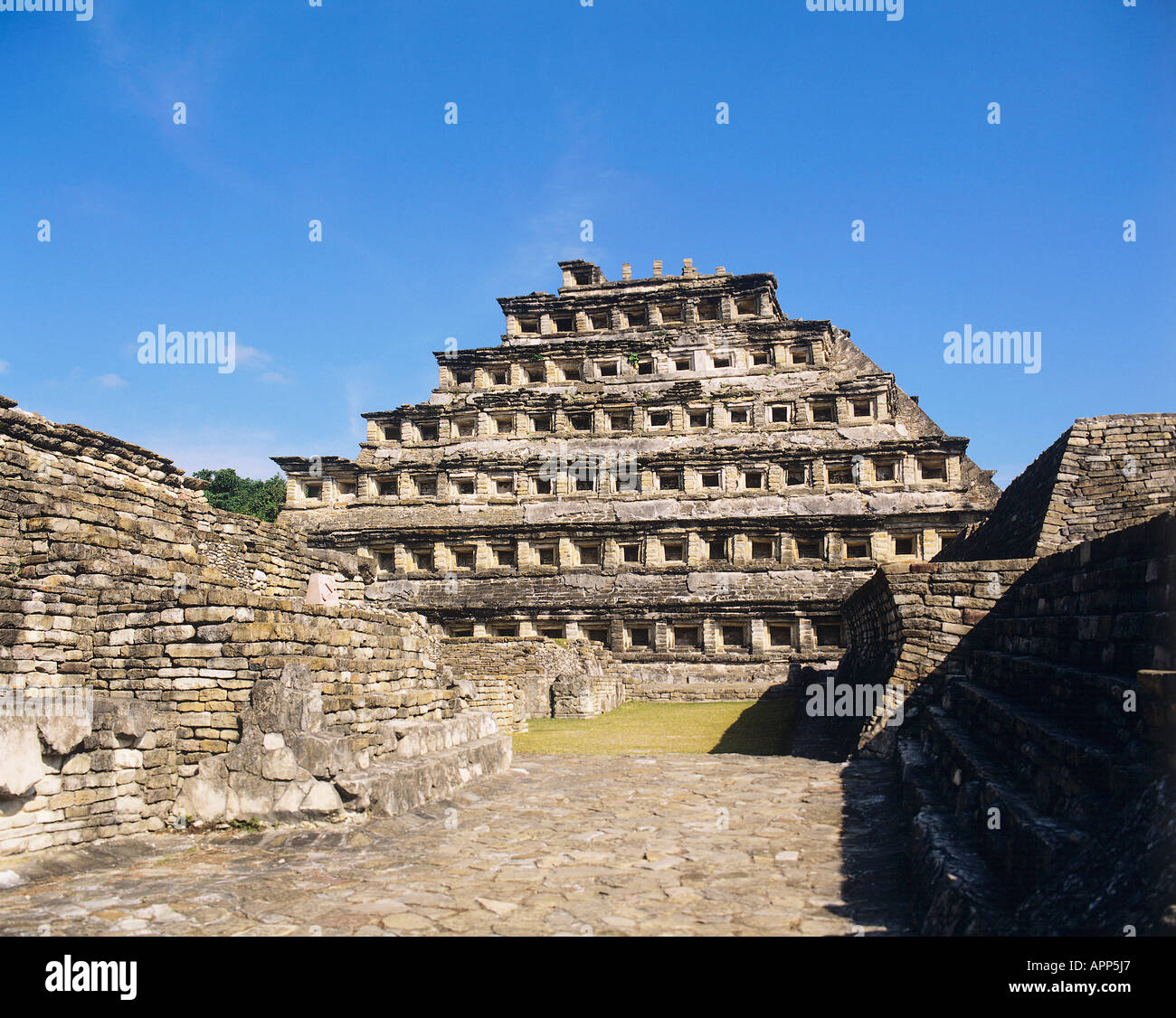 The Pyramid of the Niches rising in six tiers of 3 metres each with a ...