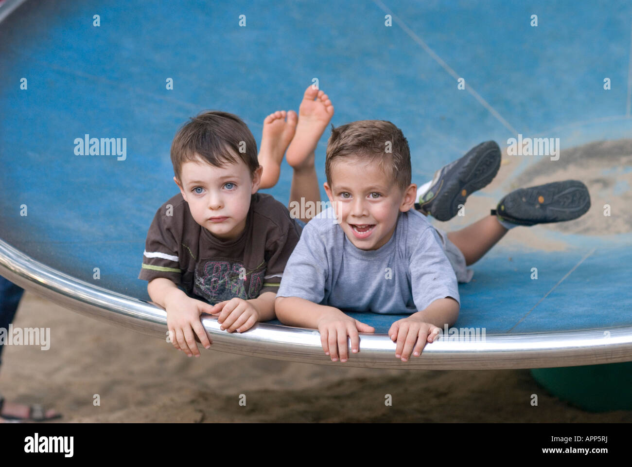 Boys in playground Stock Photo - Alamy