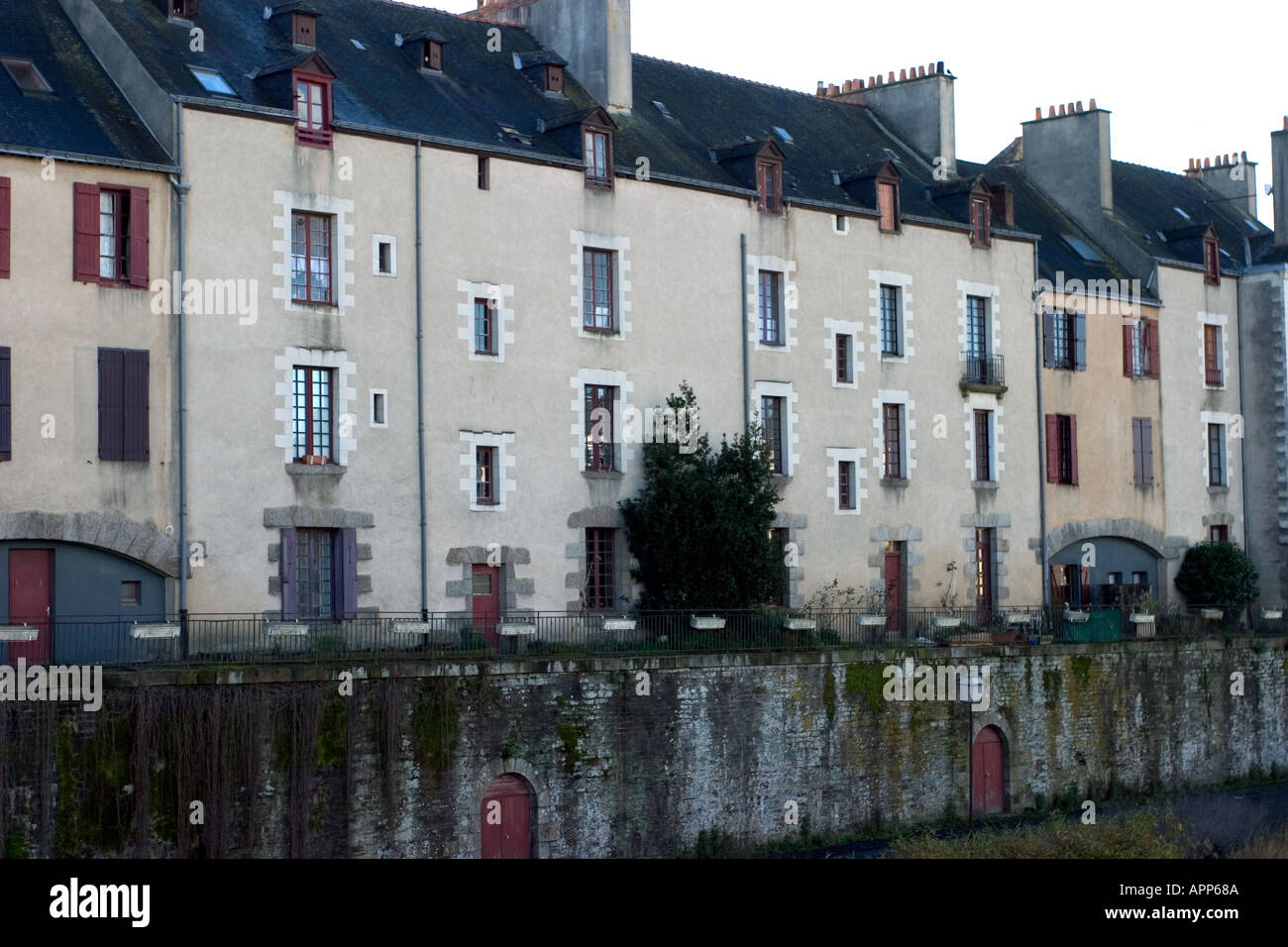 frontage of old house in redon brittany france Stock Photo - Alamy