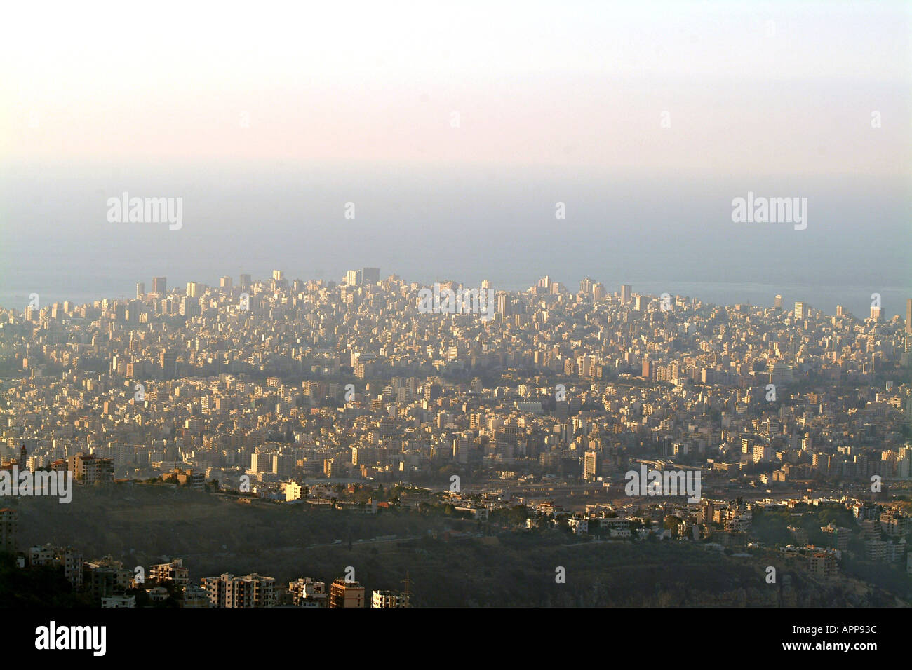 View of Beirut from surrounding hills Lebanon Stock Photo - Alamy