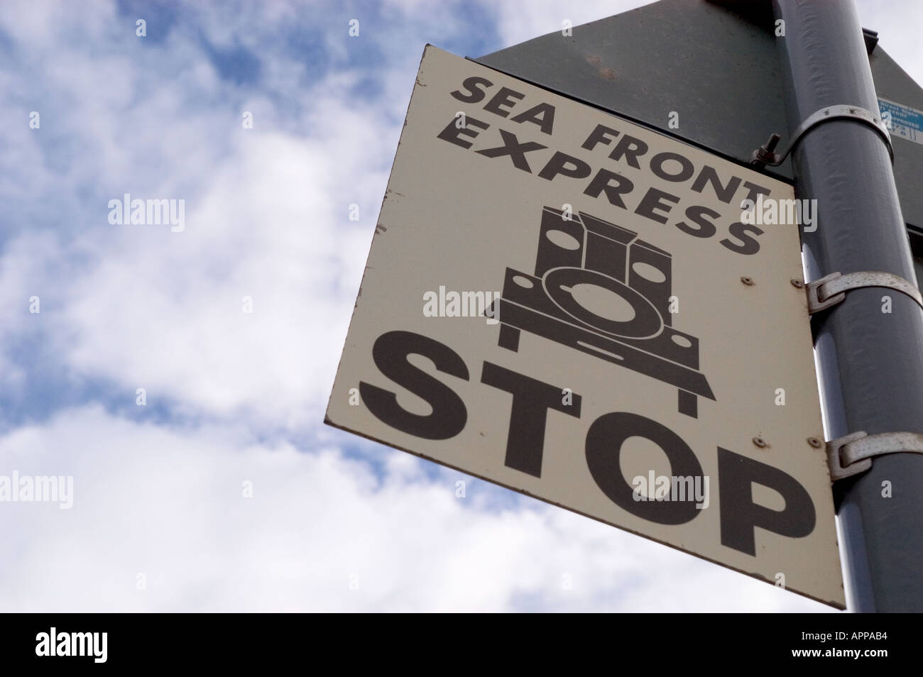 Sea front express stop Stock Photo - Alamy