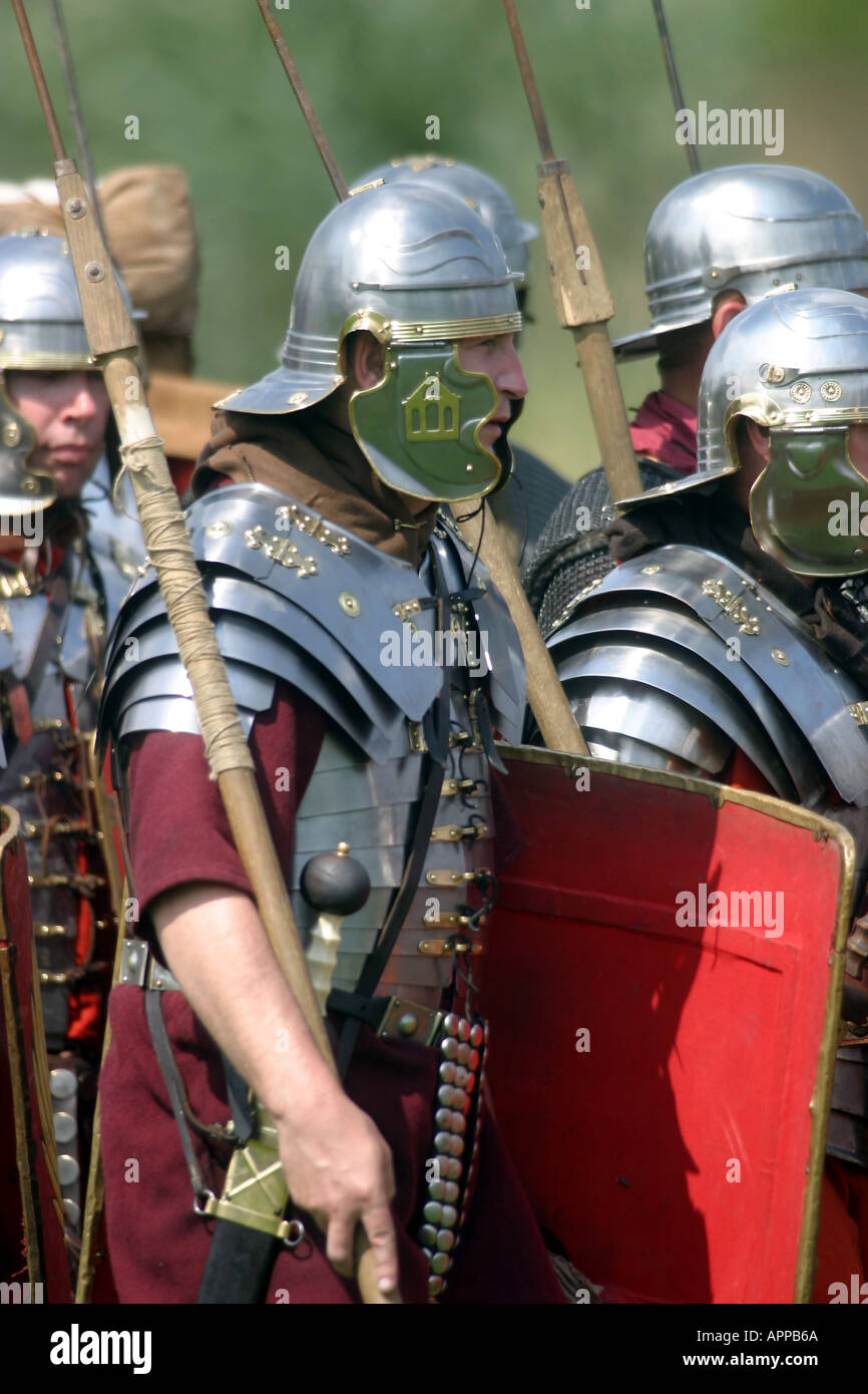 Romans renactors - the Ermine Street Guard Stock Photo - Alamy