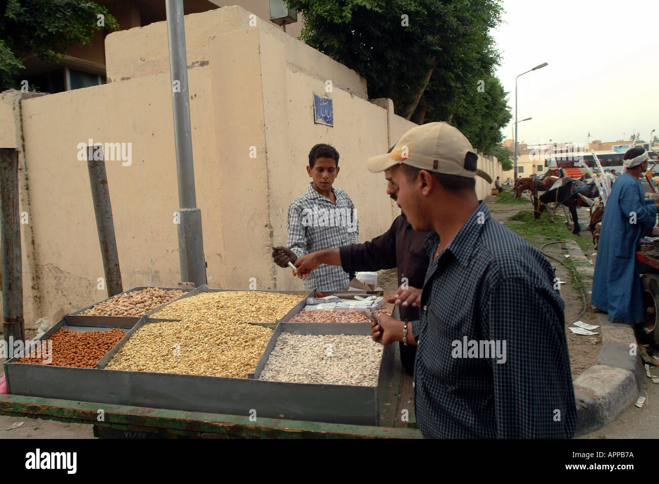 Roadside nut stall in Cairo Stock Photo - Alamy