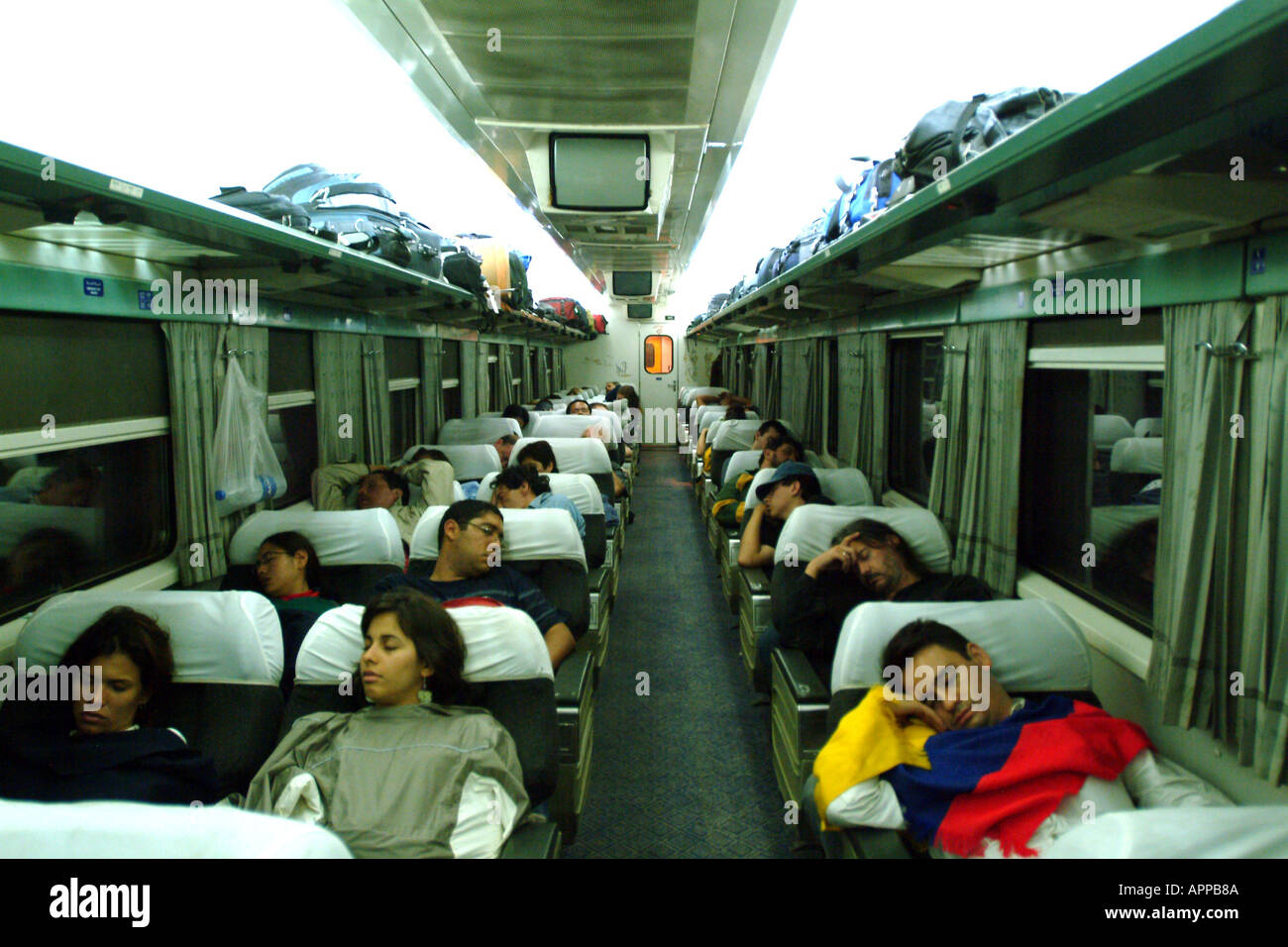 Interior of the Cairo to Aswan overnight train Stock Photo - Alamy