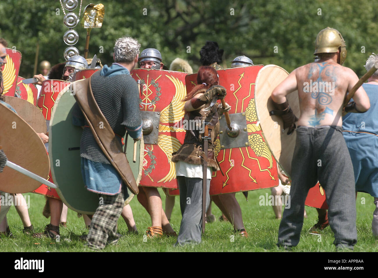 Britannia celts attack shield wall hi-res stock photography and images ...
