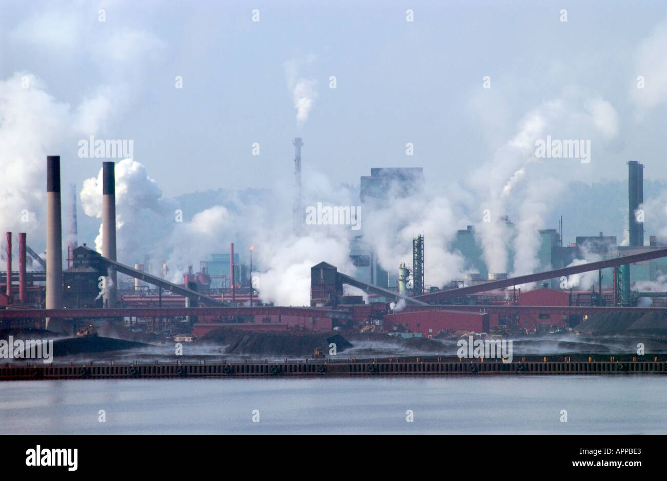 Industrial landscape on Hamilton Bay Ontario Canada Stock Photo - Alamy