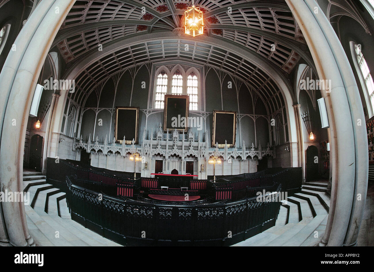 The gothic interior of Shire Hall in Lancaster castle Stock Photo - Alamy