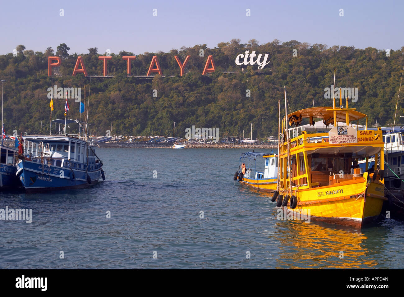 Pattaya port area Stock Photo - Alamy