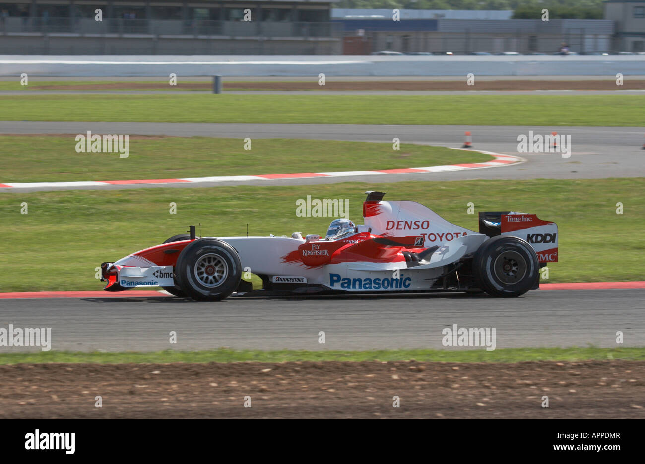 Jarno Trulli in his Toyota Formula One car testing at Silverstone Stock ...