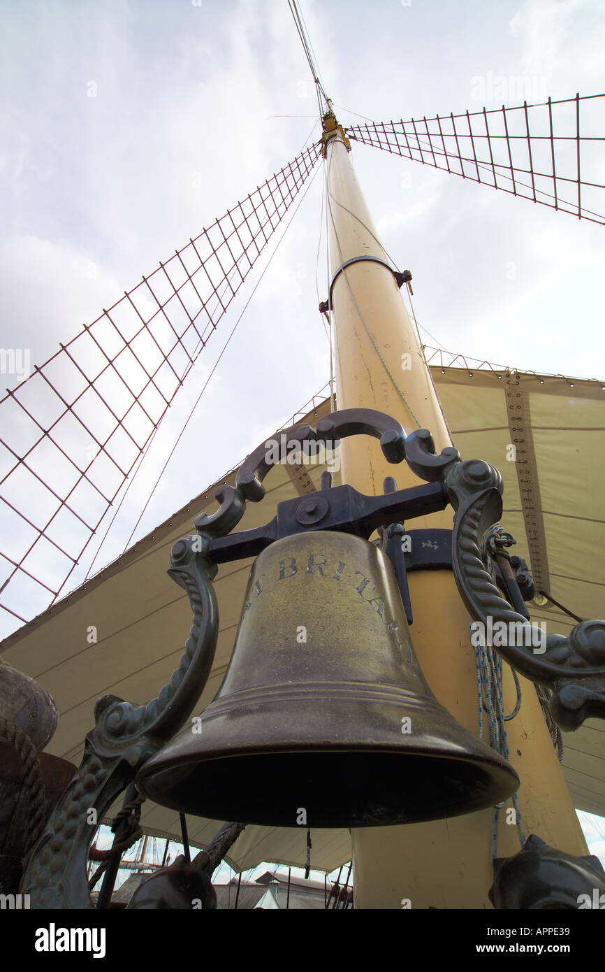 Ship s Bell and Mast on Deck of SS Great Britain Stock Photo - Alamy