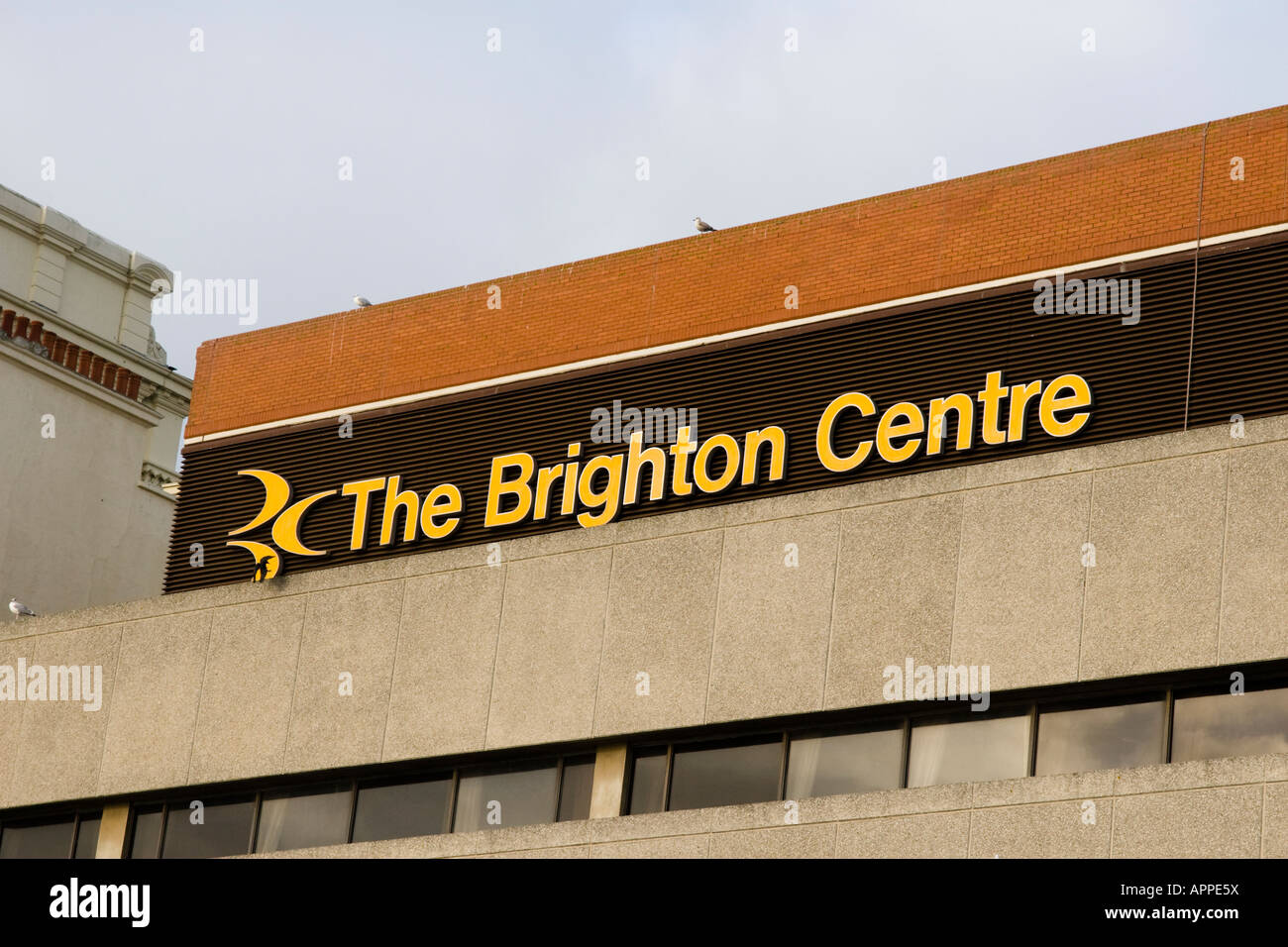 Sign on The Brighton Centre Stock Photo - Alamy