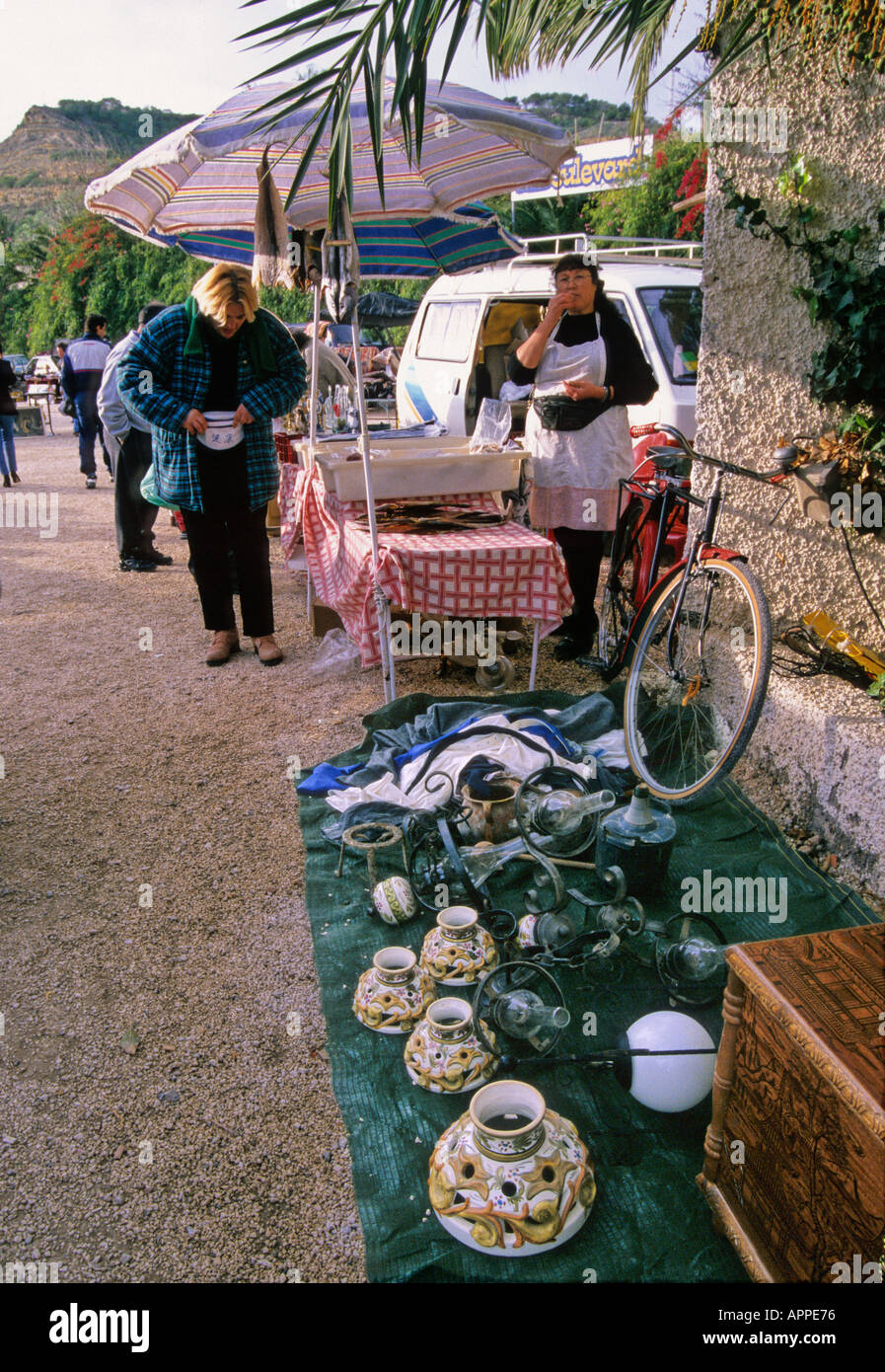 Spain. Car boot sale.Market Stock Photo - Alamy