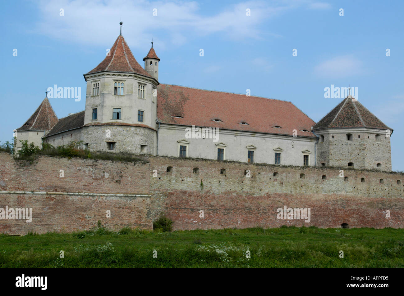 Fagaras, castle with moat Stock Photo - Alamy