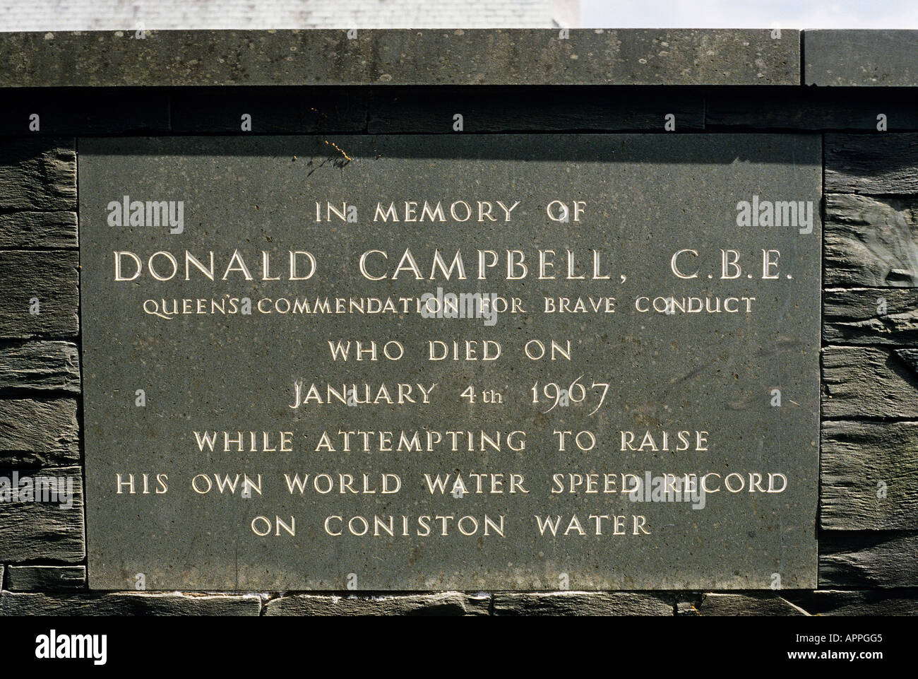 Memorial to donald campbell hi-res stock photography and images - Alamy