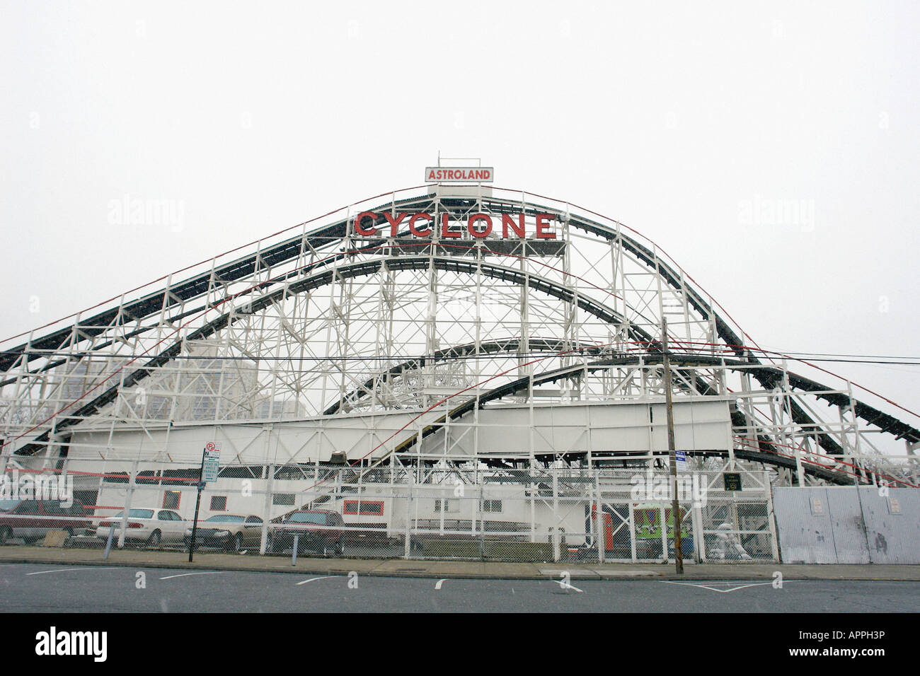 The cyclone roller coaster at coney island hi-res stock photography and ...