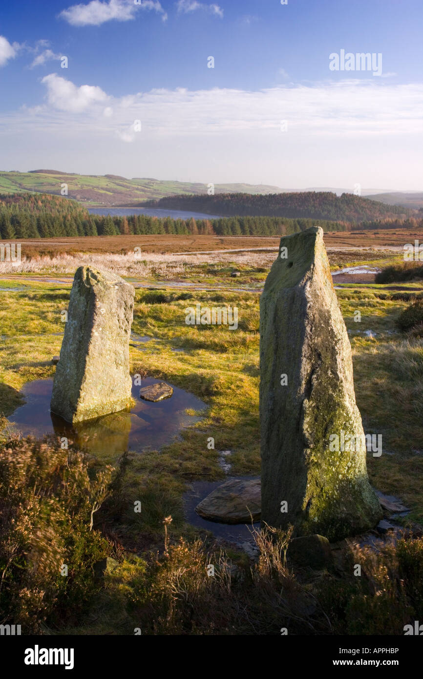 Looking towards Langsett Reservoir from Hingcliff Common in the Peak ...