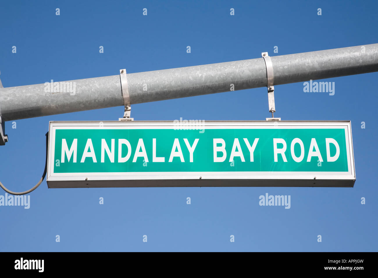 Mandalay Bay road street sign on the strip in Las vegas Stock Photo - Alamy