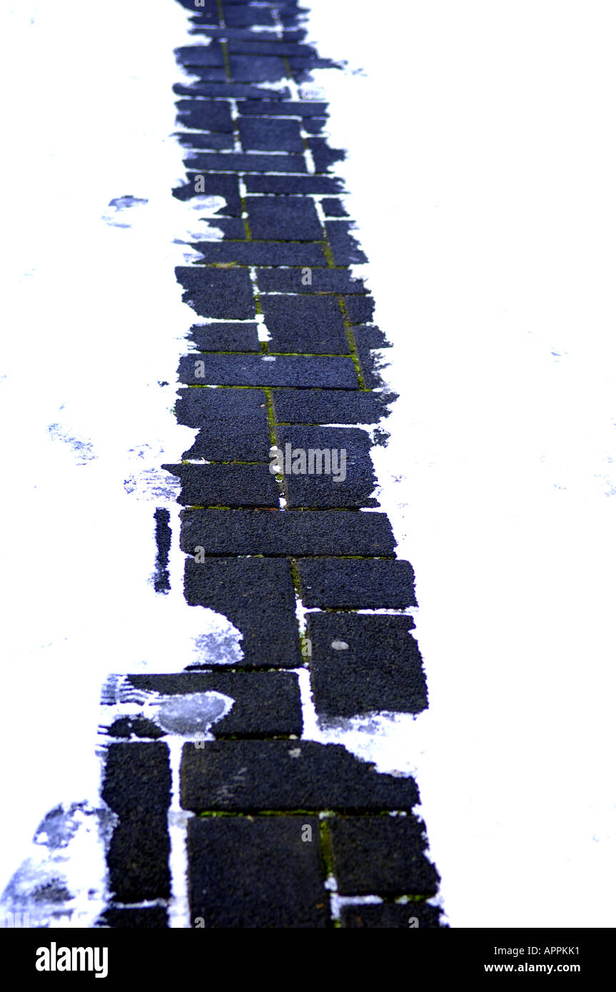 path sidewalk pavement snow clearance walkway winter colour color ...