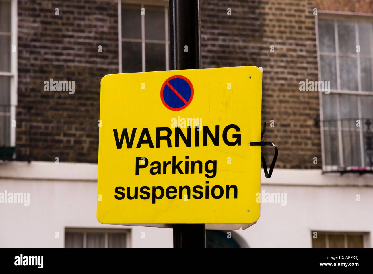 Warning parking suspension sign hi-res stock photography and images - Alamy