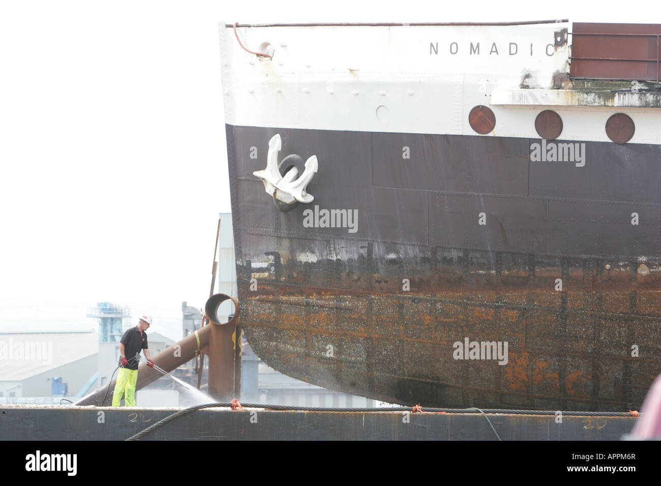 SS Nomadic arrives back in Belfast, Northern Ireland Stock Photo - Alamy