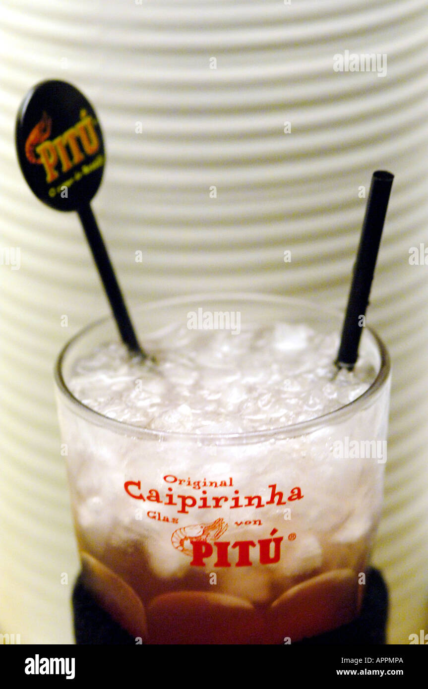 caipirinhia pitu drink brazilian cocktail alcohol booze vertical Stock ...