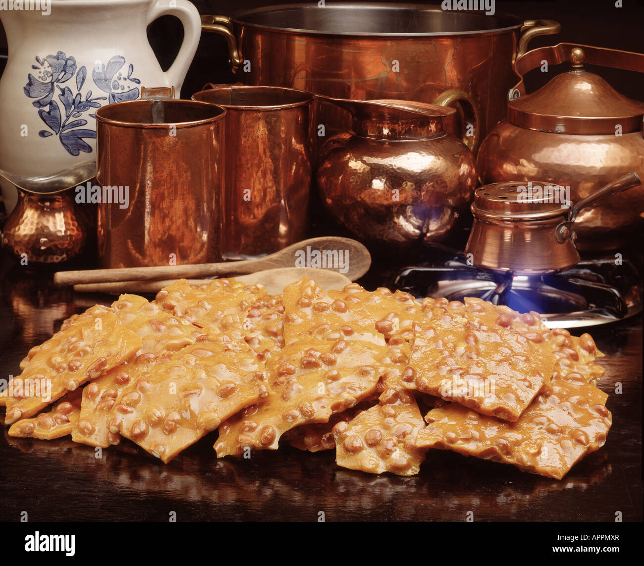 cooking peanut brittle candy Stock Photo - Alamy