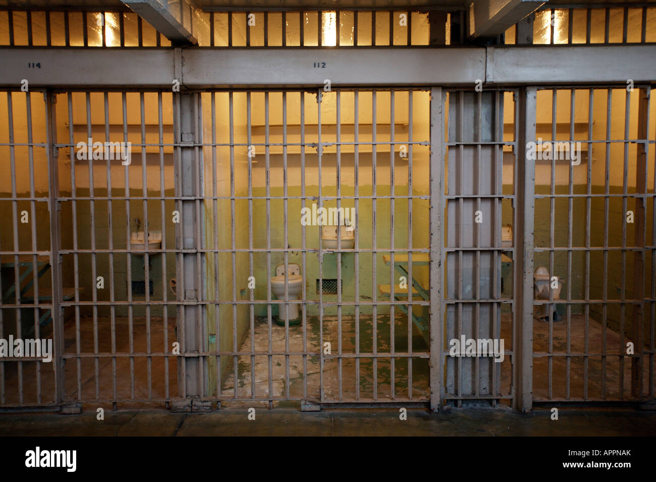 Interior of Alcatraz prison San Francisco California USA Stock Photo ...