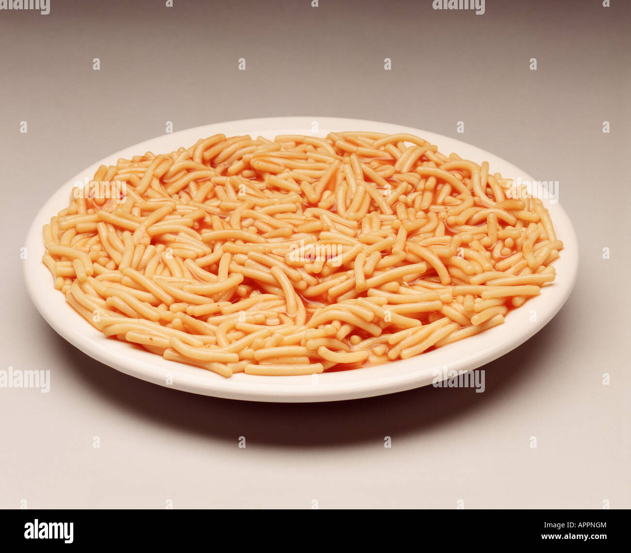 Plate spaghetti noodle strips tomato sauce Stock Photo - Alamy