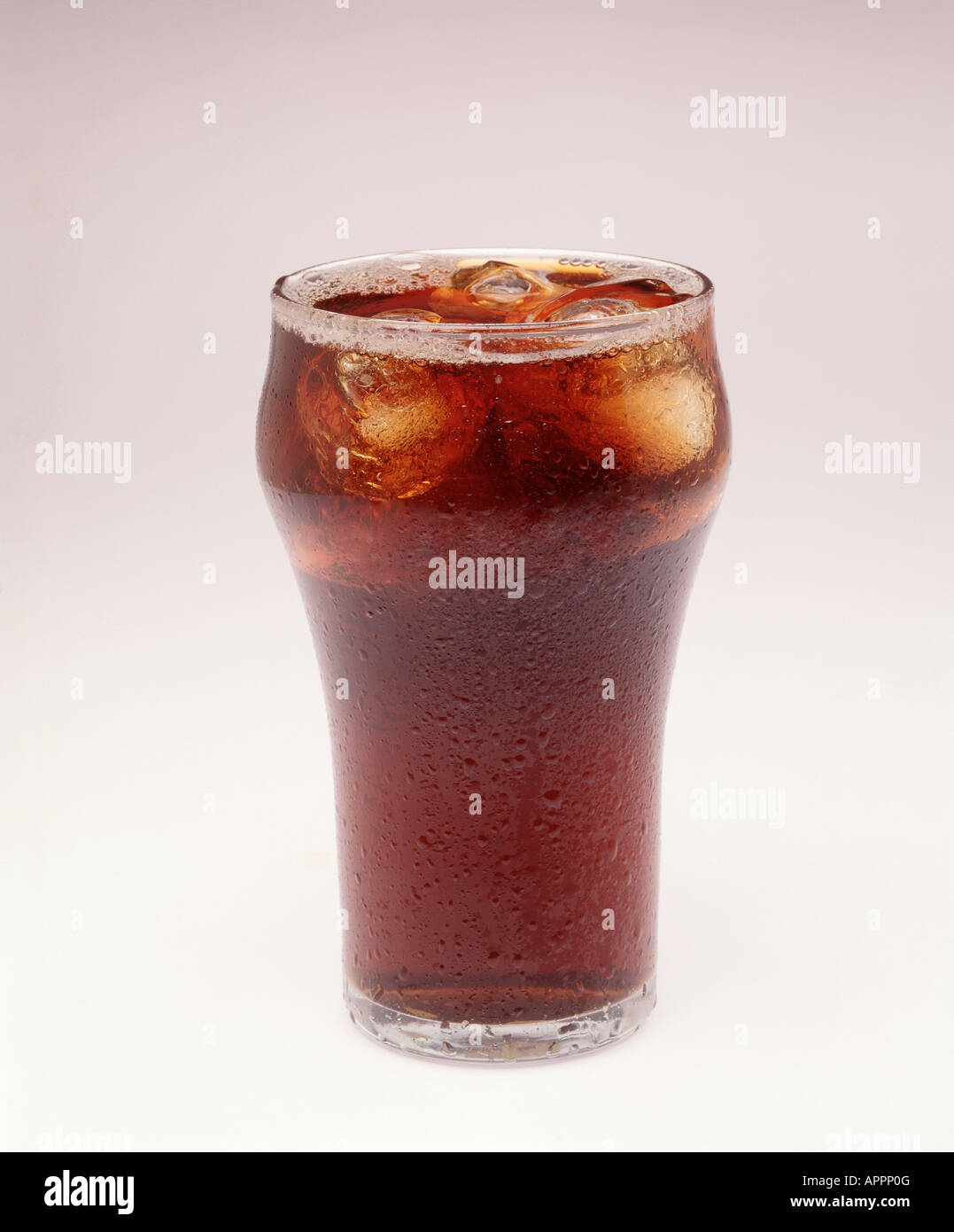 Glass drink of ice cold cola soda Stock Photo - Alamy