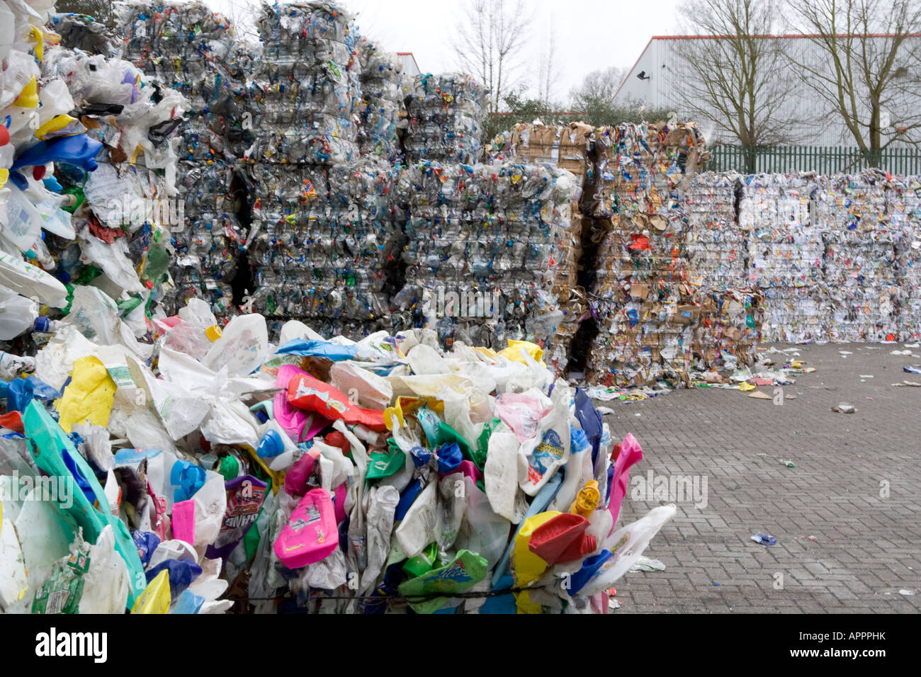 Community waste recycling Milton Keynes Stock Photo - Alamy