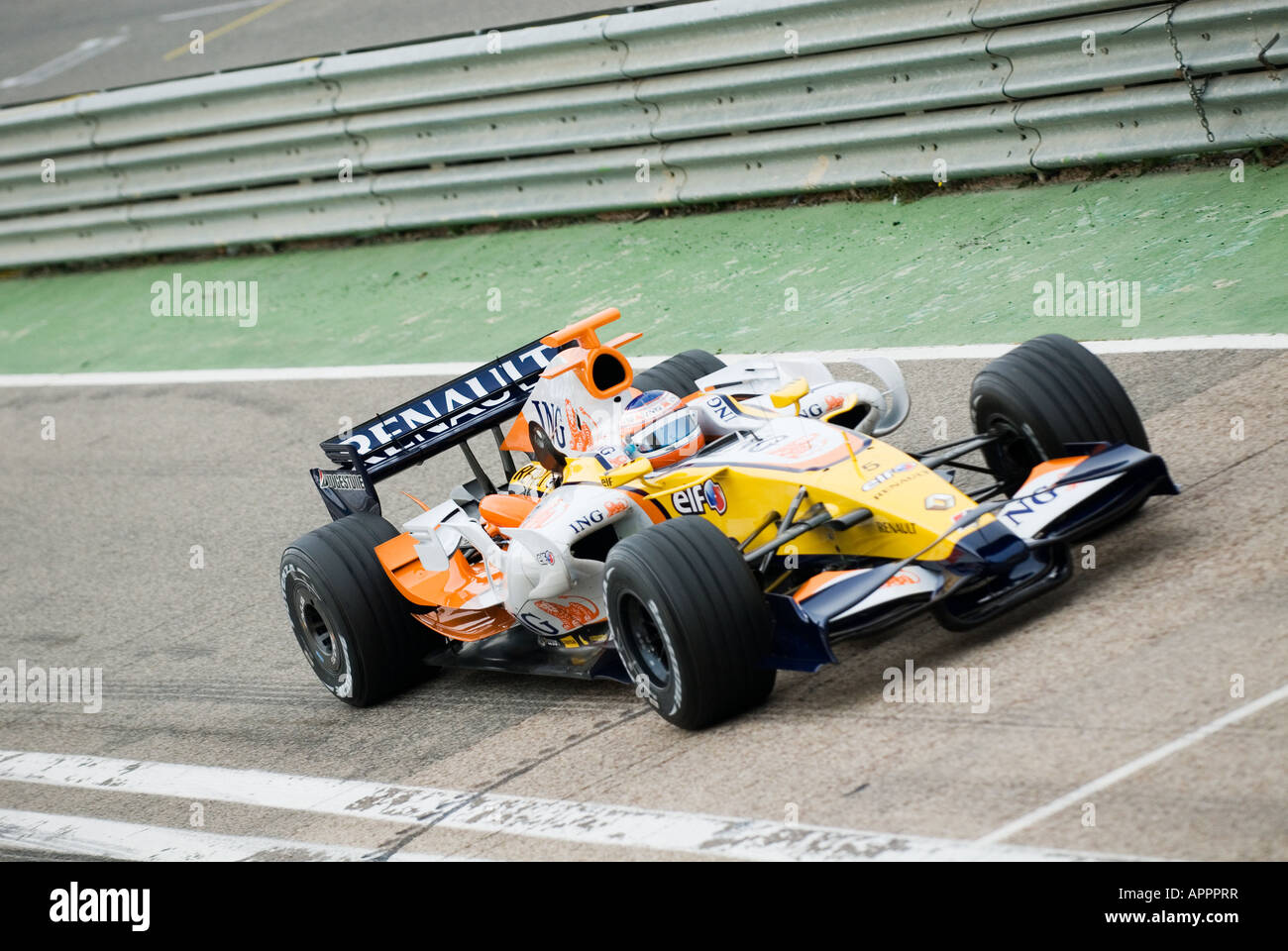 Nelson PIQUET jun. (BRA) in the Renault R28 Formula 1 racecar on ...