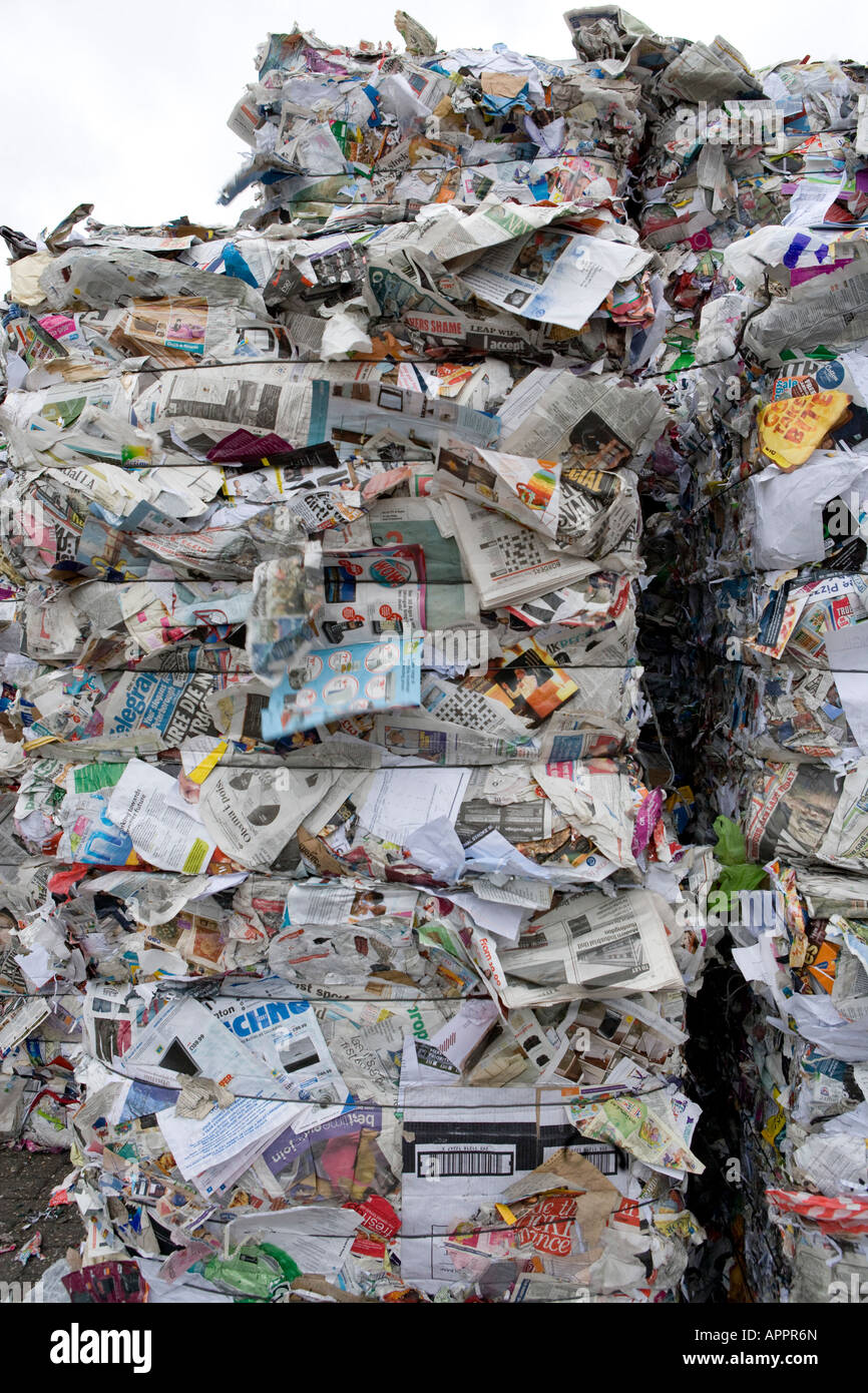 Community waste recycling Milton Keynes Stock Photo - Alamy
