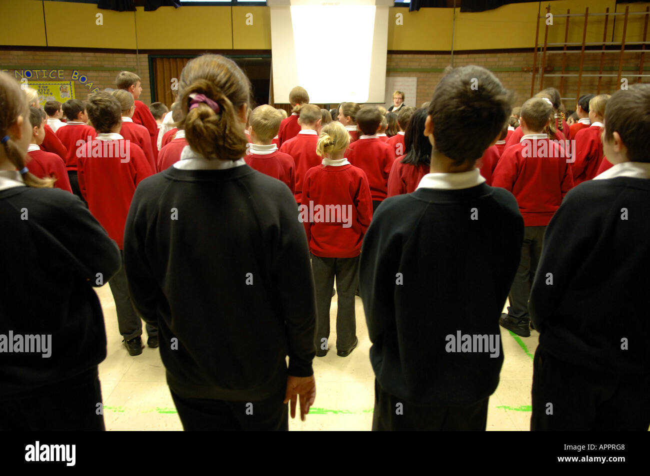 School assembly kids pupils students hi-res stock photography and ...