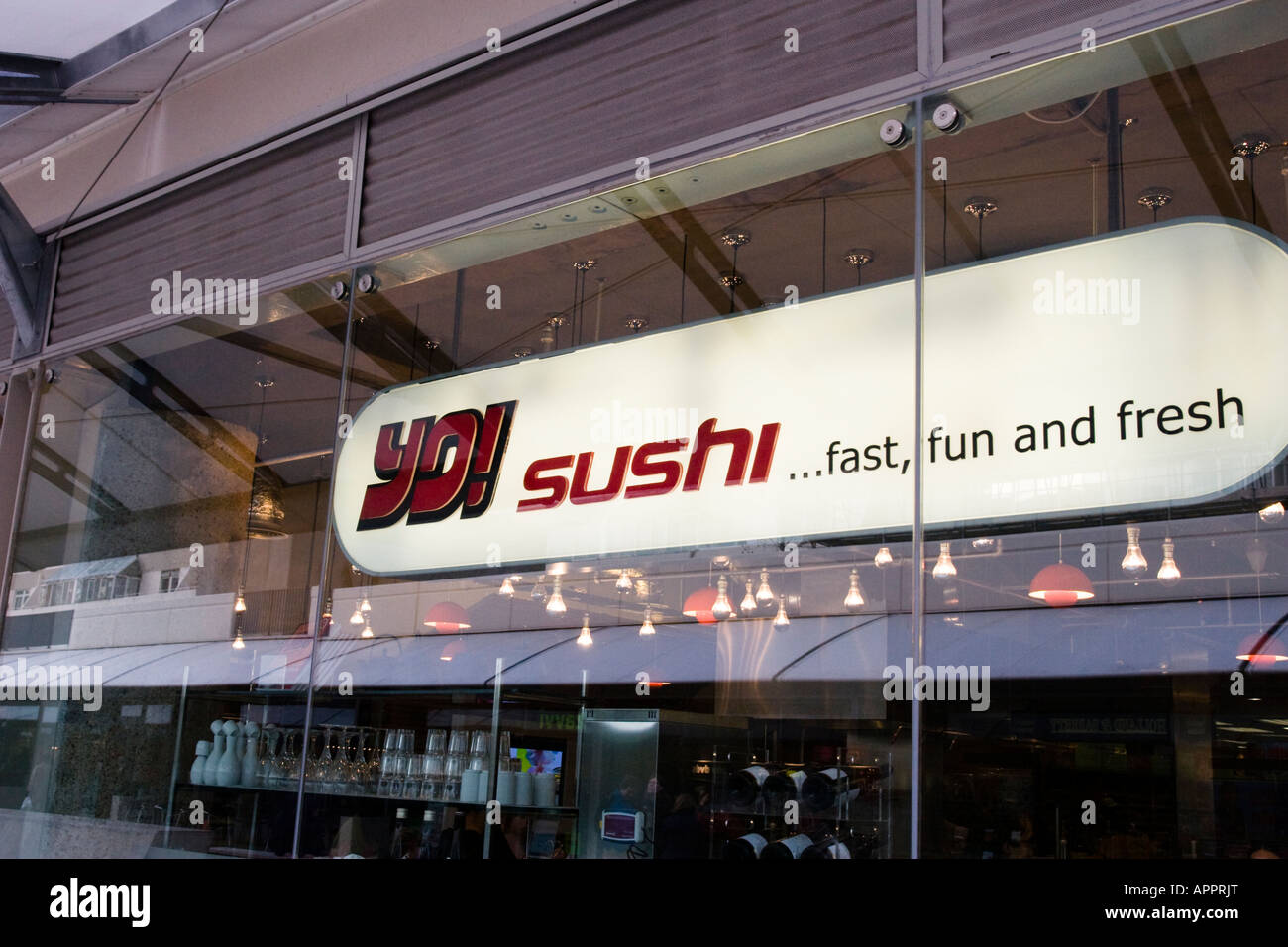 Yo Sushi Restaurant at Brunswick Centre Central London Stock Photo - Alamy