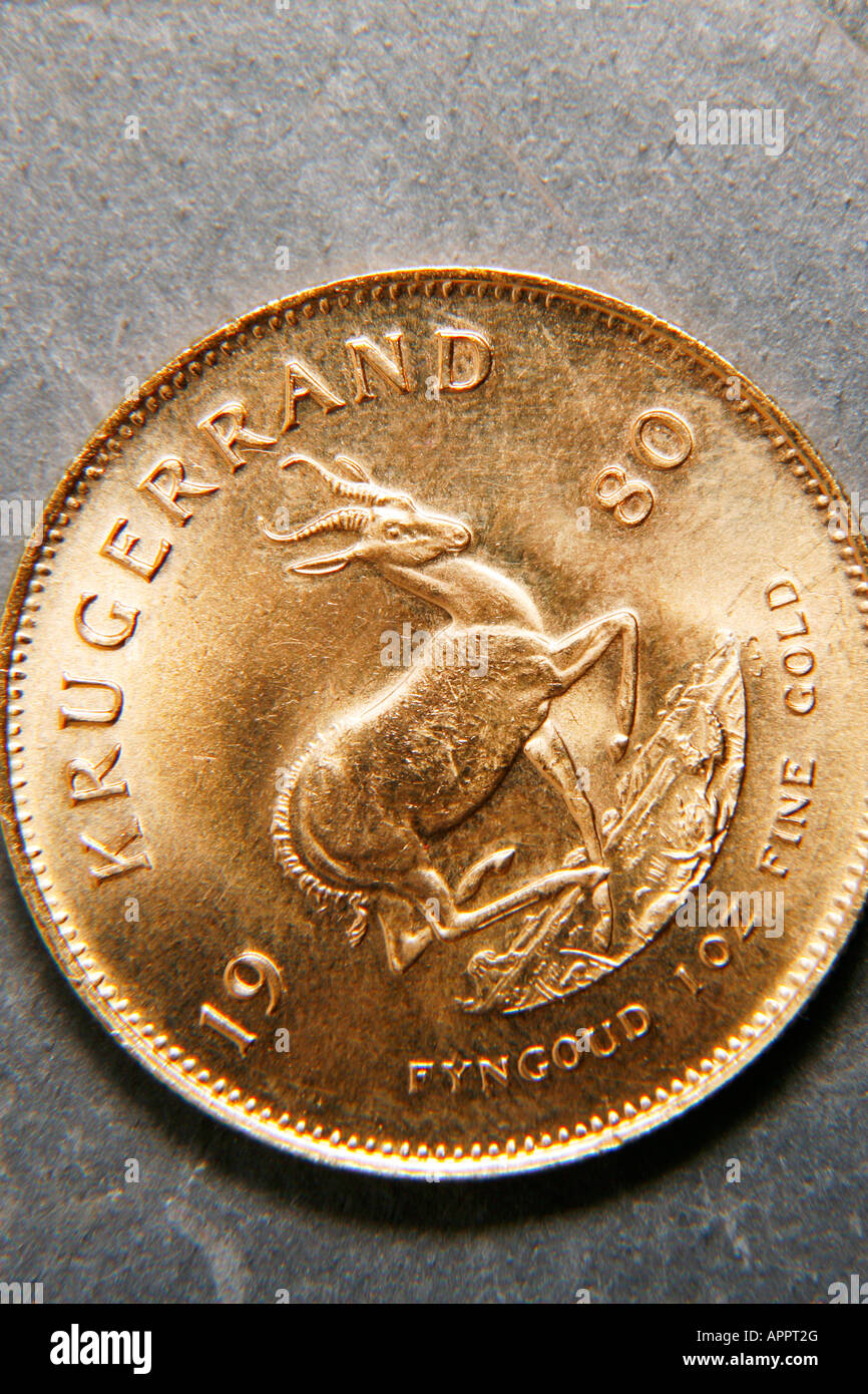 Krugerand oz pure gold coin hi-res stock photography and images - Alamy