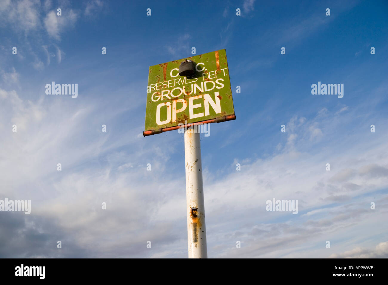 rusty pole and sign Stock Photo - Alamy