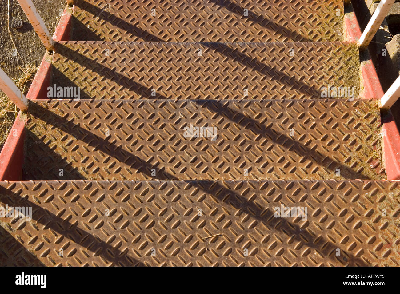 rust on metal stairs - 2 Stock Photo - Alamy