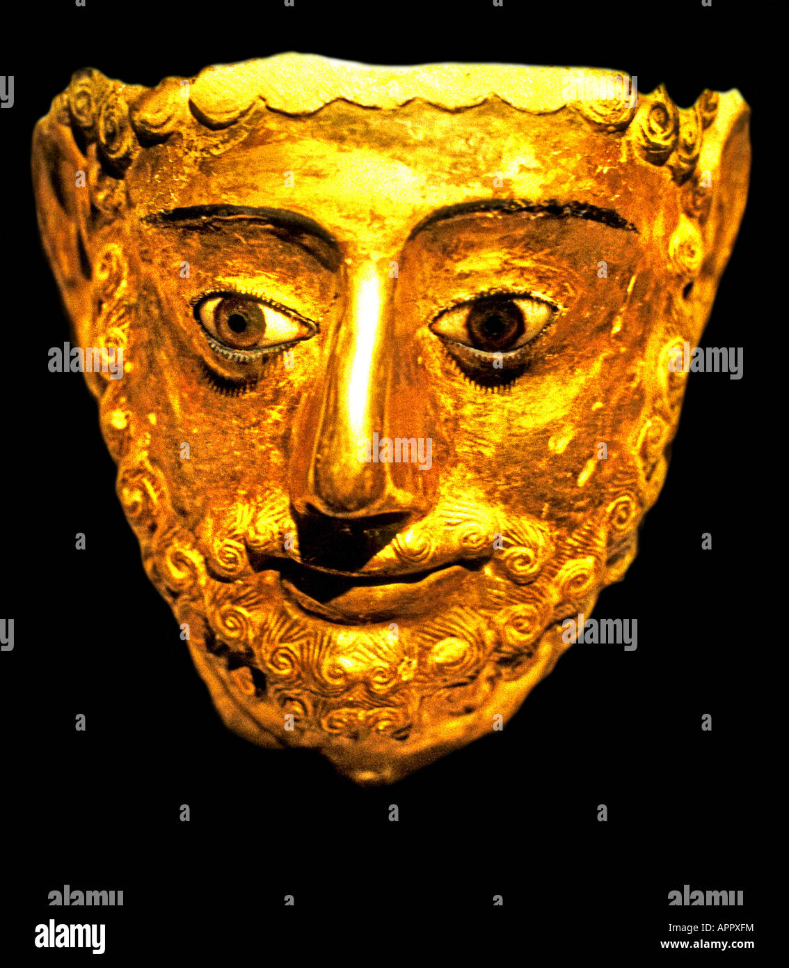 Mummy mask early Roman Provence France Gold 1 Century Stock Photo - Alamy