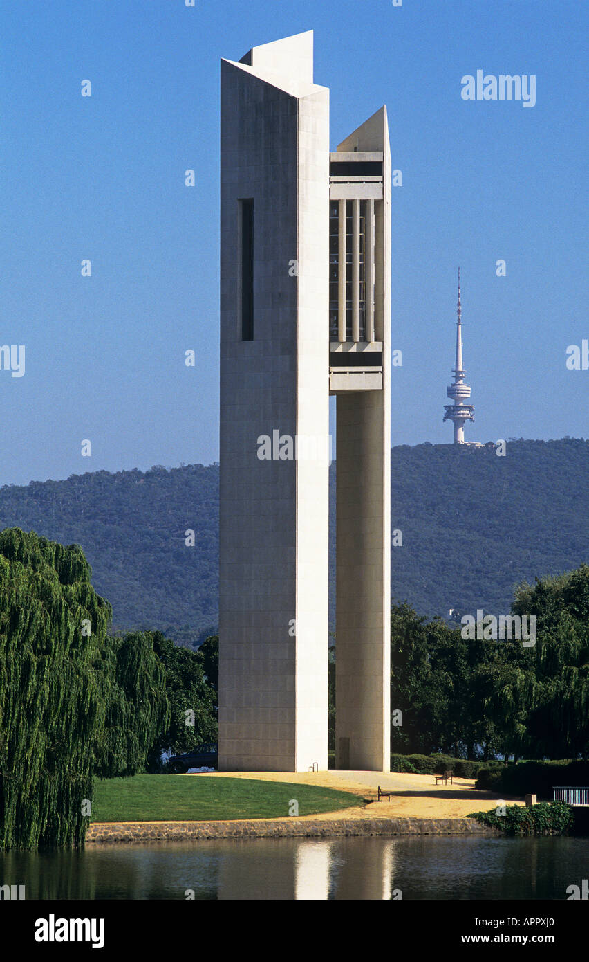The Carillon Tower on Lake Burley Griffin in central Canberra was ...