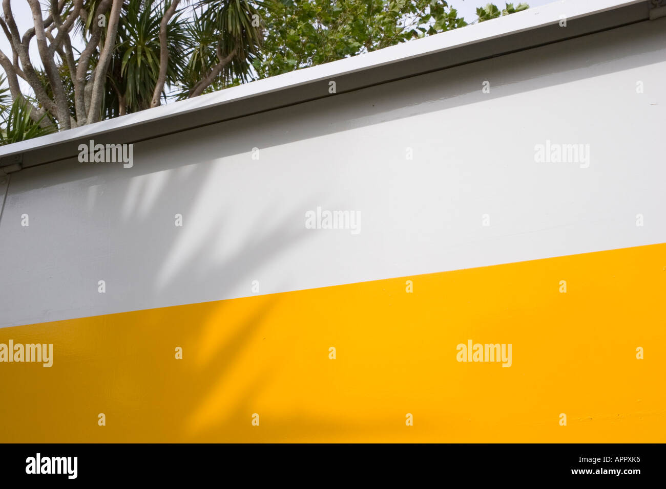 shadow and trees on caravan trailer Stock Photo - Alamy
