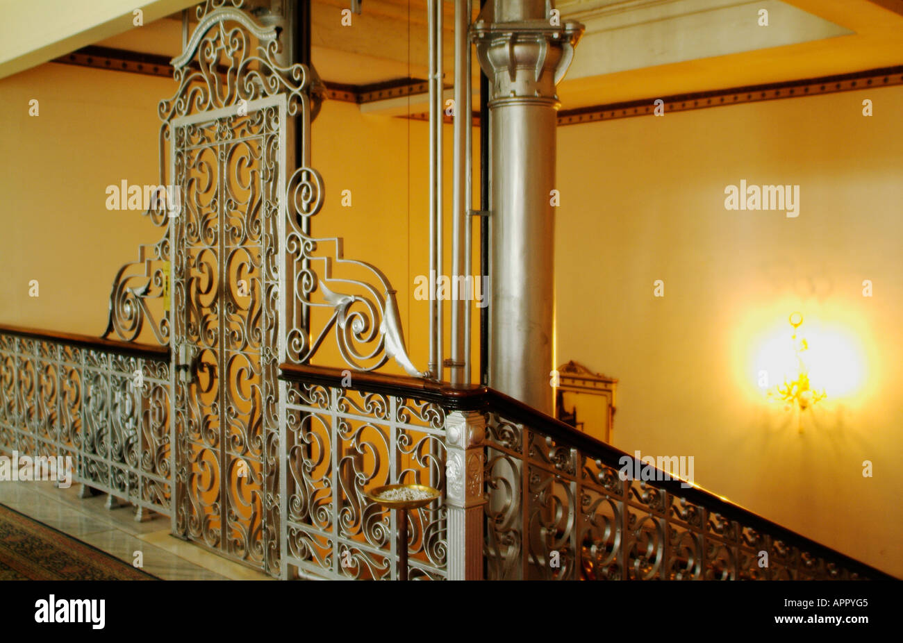 Antique lift in Pera Palas Hotel in Istanbul, Turkey Stock Photo - Alamy