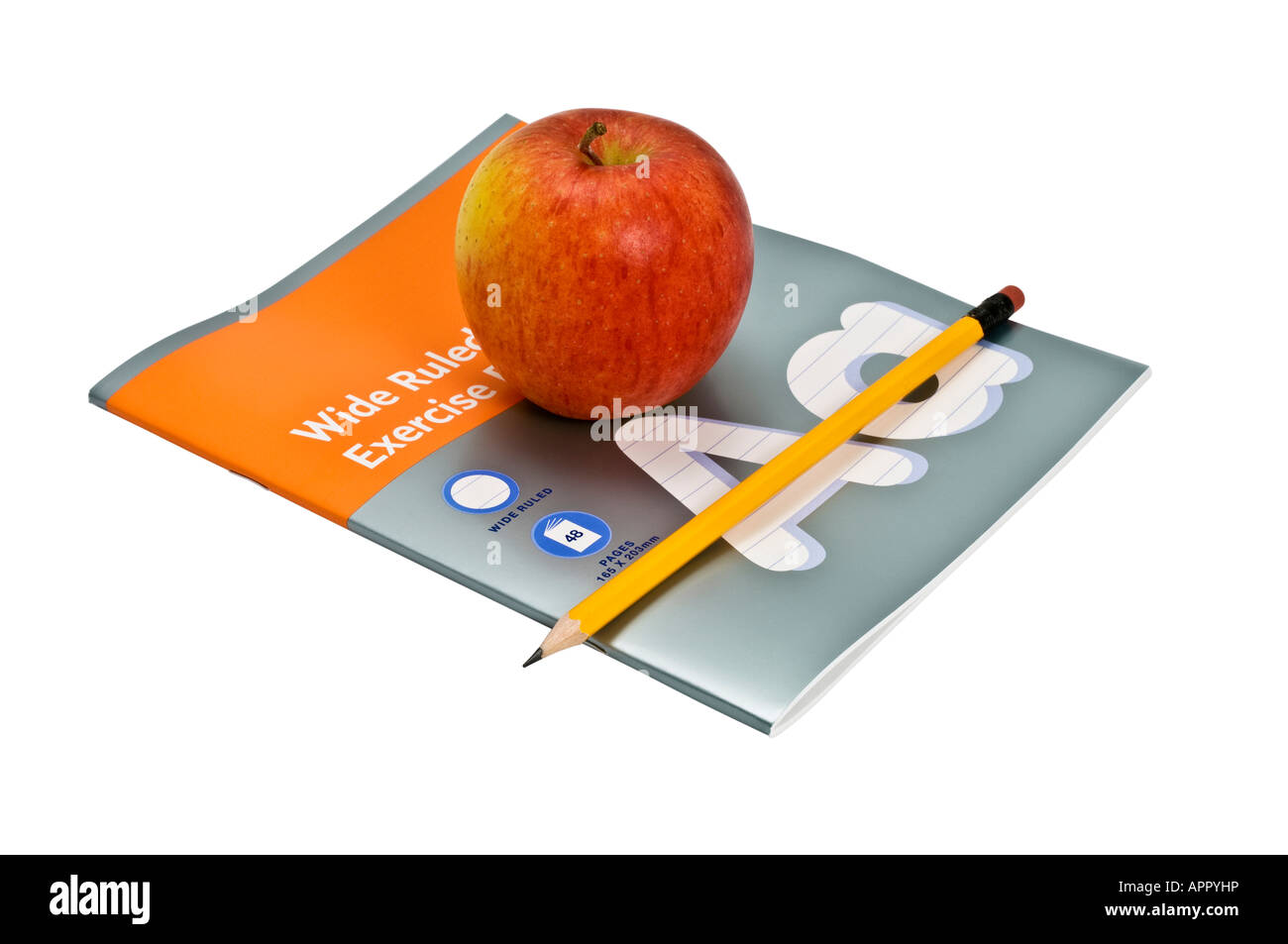 Apple pencil notebook Stock Photo - Alamy