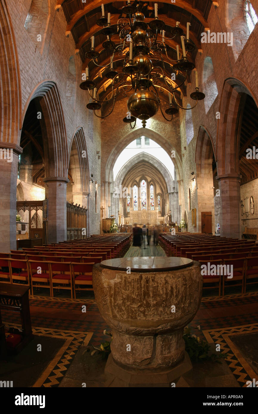 Brecon Cathedral interior Stock Photo - Alamy