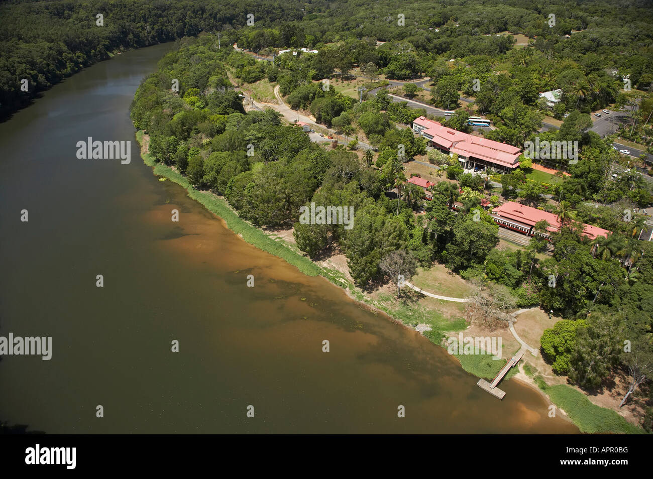Barron River Kuranda Railway Station and Skyrail Terminal near Cairns ...