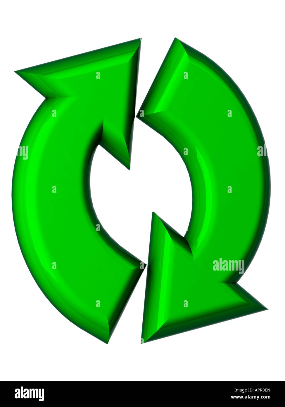 Green recycle symbol sign Stock Photo - Alamy