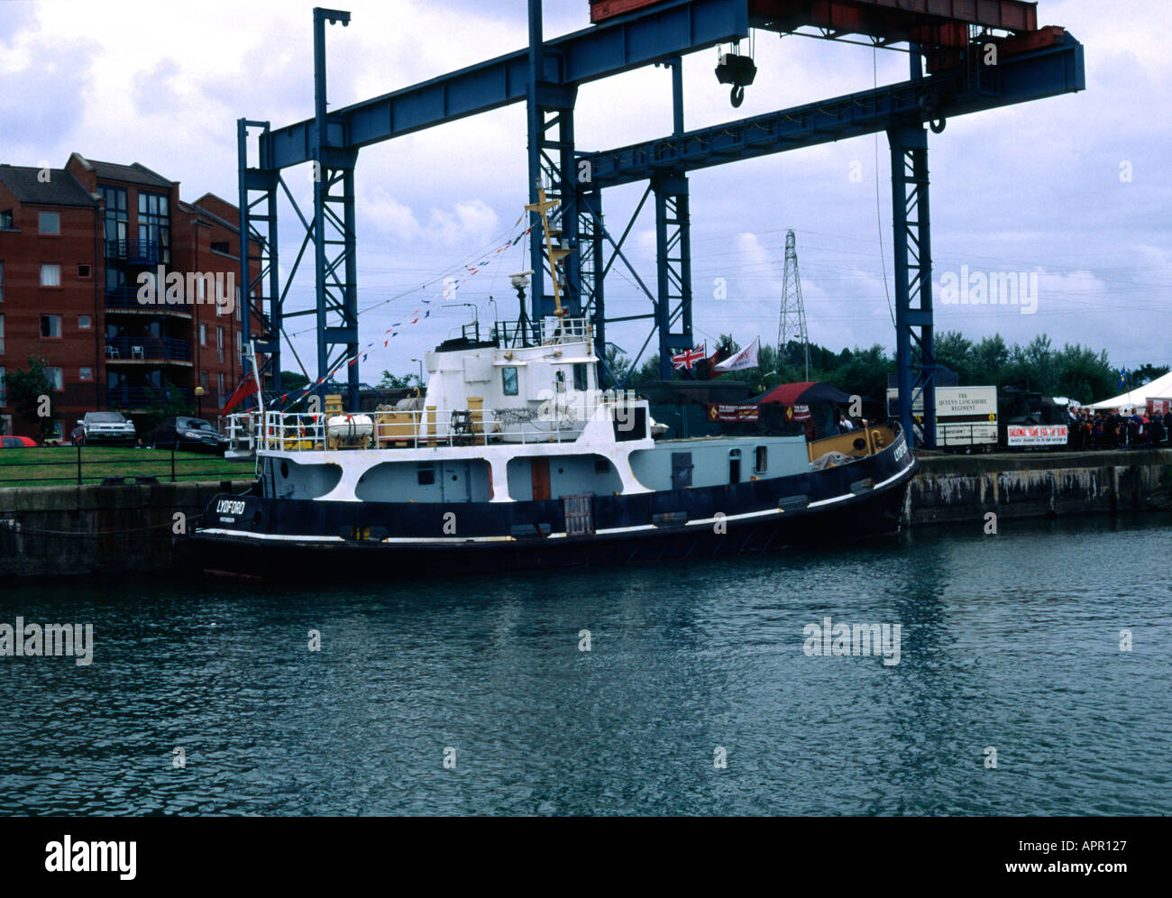Fleet Tender HMS Alert in Preston Marina Lancashire England Stock Photo ...