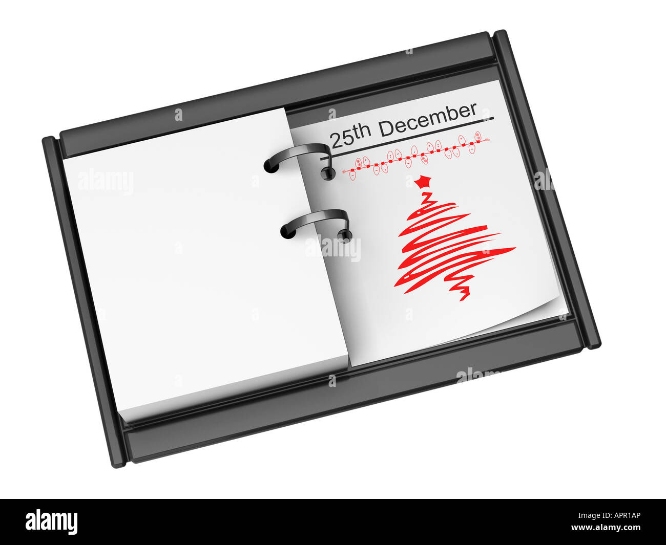 25th December desk diary Christmas day Stock Photo - Alamy